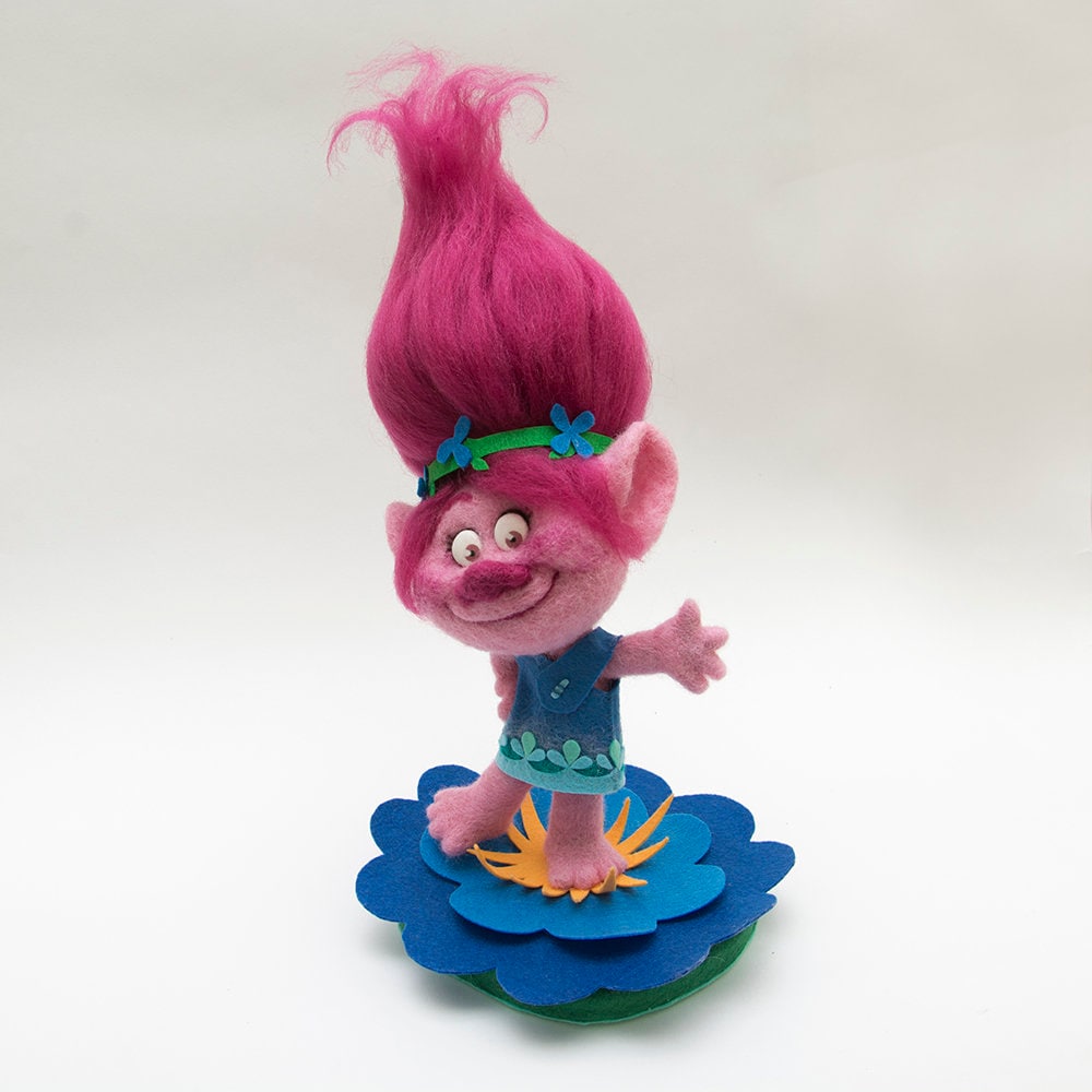 Trolls, Princess Poppy, Wool Toy, Handmade Doll,felting, Interior Doll ...
