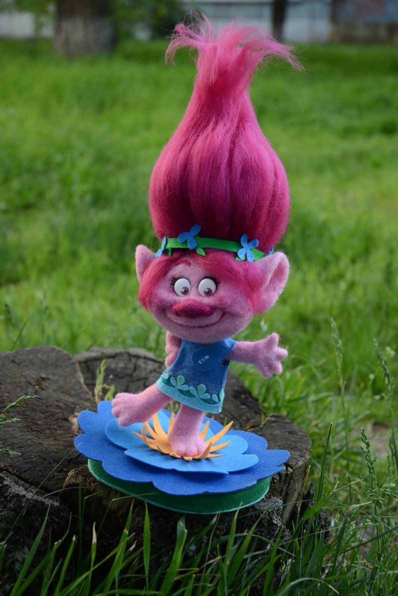 Trolls, Princess Poppy, Wool Toy, Handmade Doll,felting, Interior Doll ...
