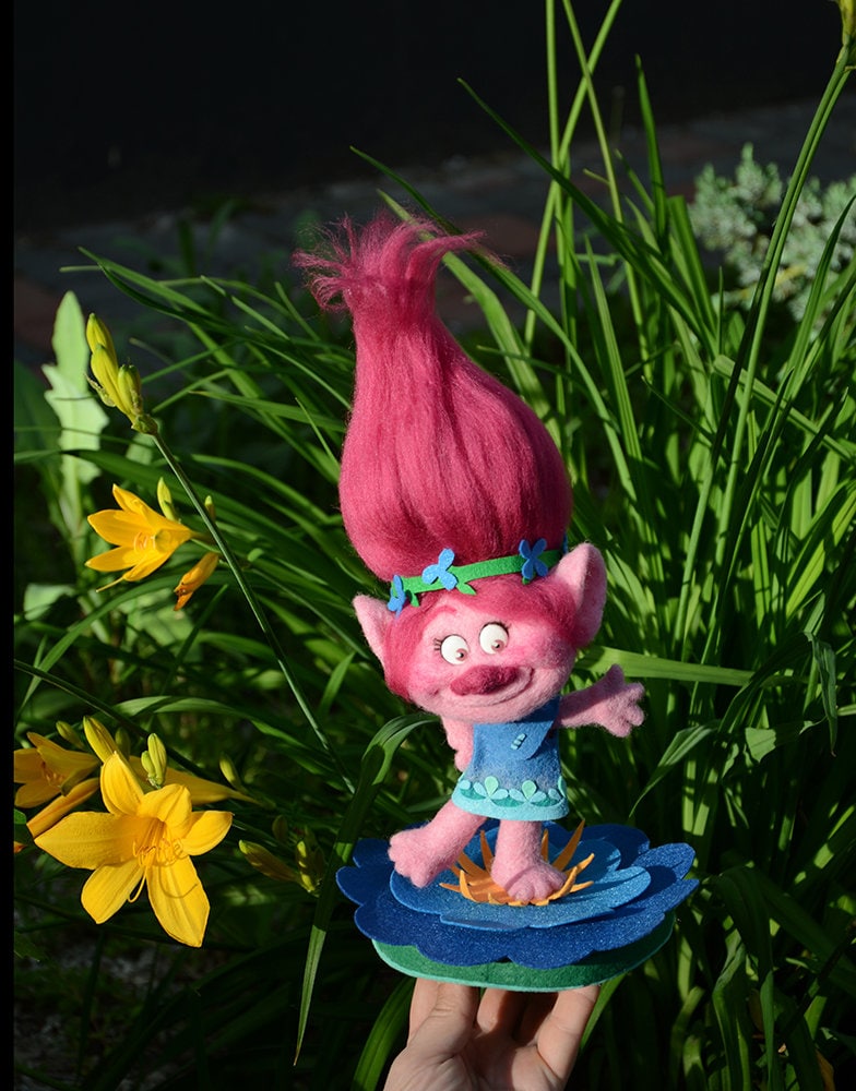 Trolls, Princess Poppy, Wool Toy, Handmade Doll,felting, Interior Doll ...