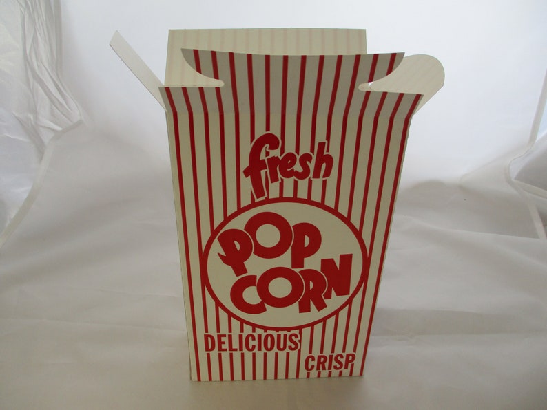 POPCORN BOXES/ Red and White Retro Movie Theater Family - Etsy