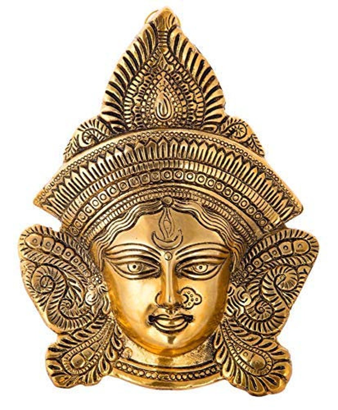 Goddess Durga Face Wall Hanging Sculpture Hindu Religious Maa Kali Mask ...