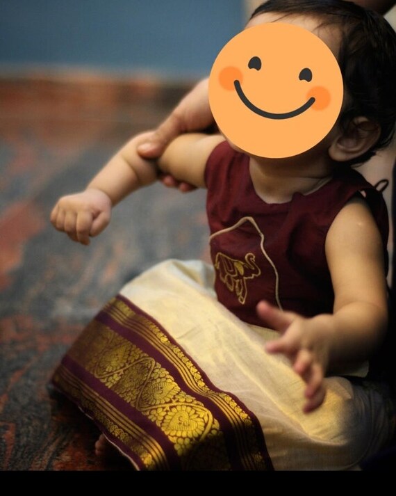 Durga Puja Born Baby Kids Lehenga Indian Traditional Cotton | Etsy