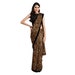 Animal Print Women's Crepe Saree Blouse Tiger Print Soft Saree Designer ...