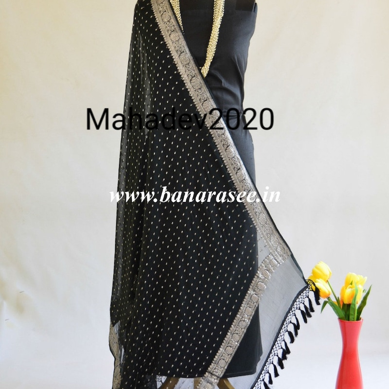 Black Chunni - Etsy UK