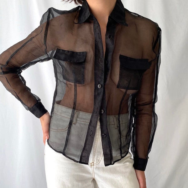 Transparent See Through Blouse - Etsy