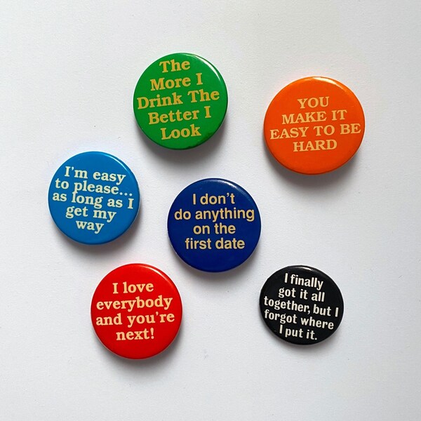 Funny Buttons - Etsy