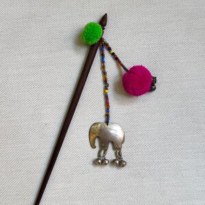 Vintage Pair of Wooden Boho Juda Hair Bun Sticks – Set of Two | Unique ...