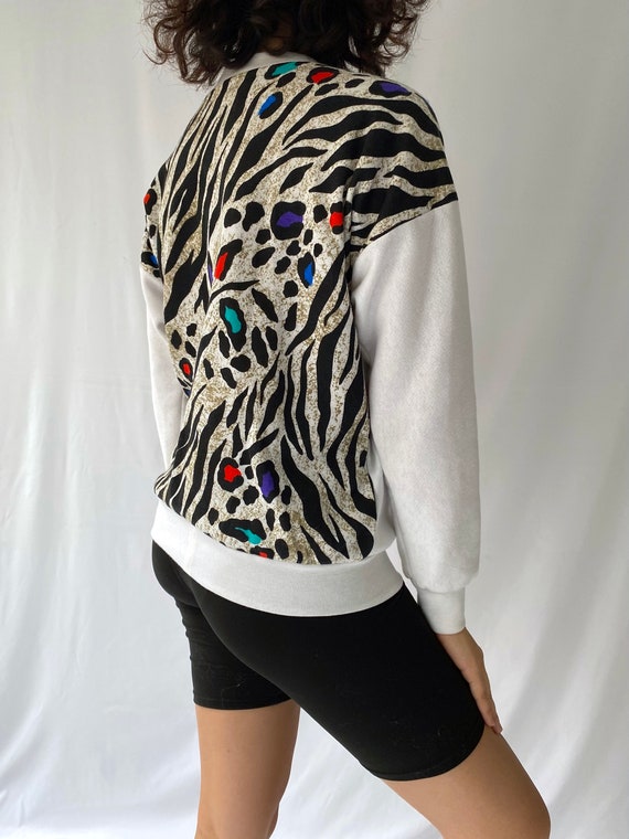 80s vintage rainbow tiger stripe leopard animal print… - Gem