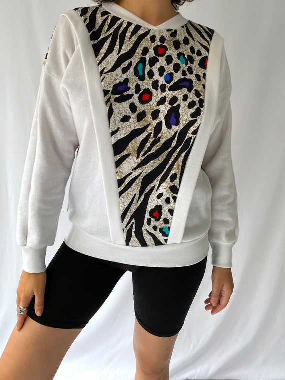 80s vintage rainbow tiger stripe leopard animal print… - Gem