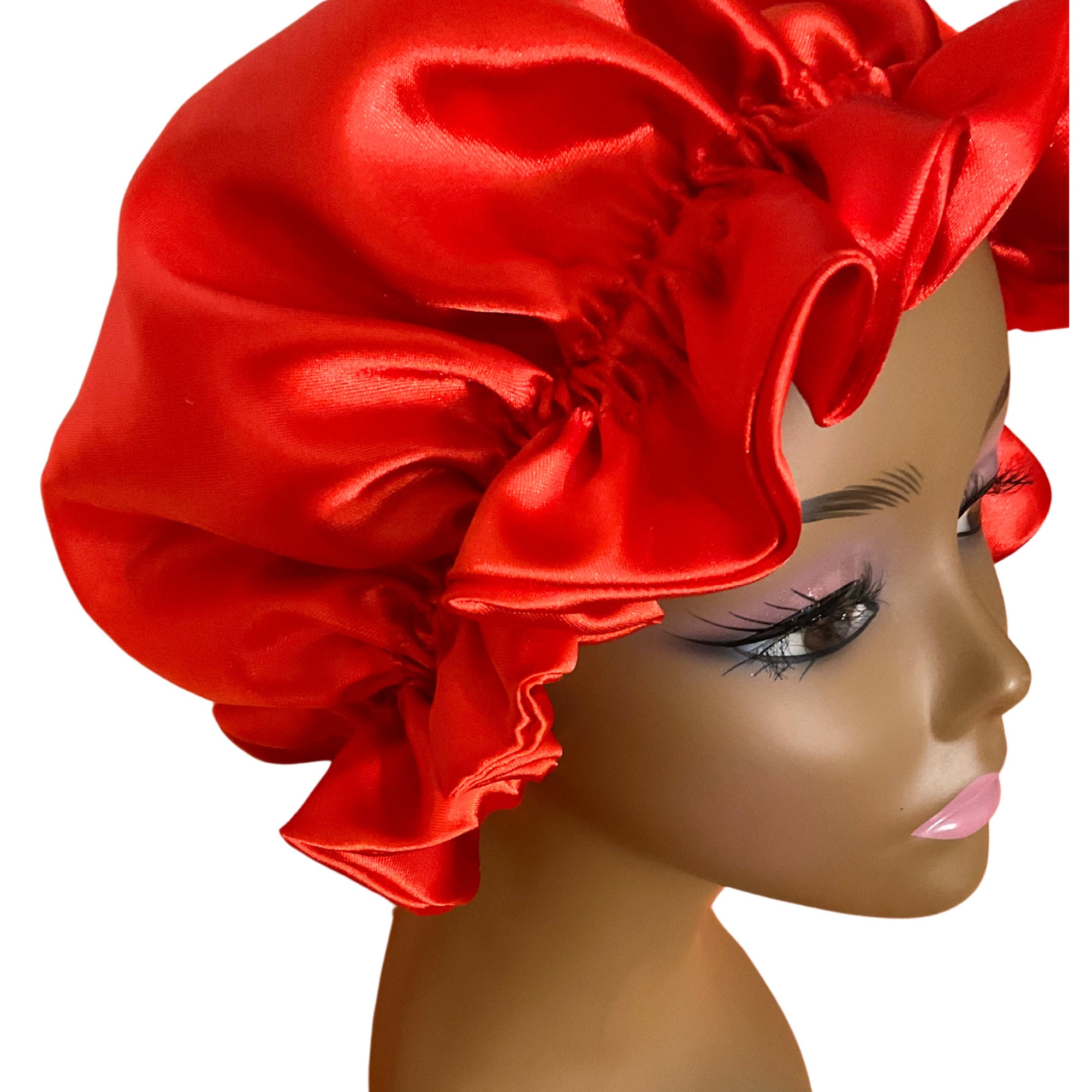 Satin Reversible Hair Bonnet Choose Your Color - Etsy Israel