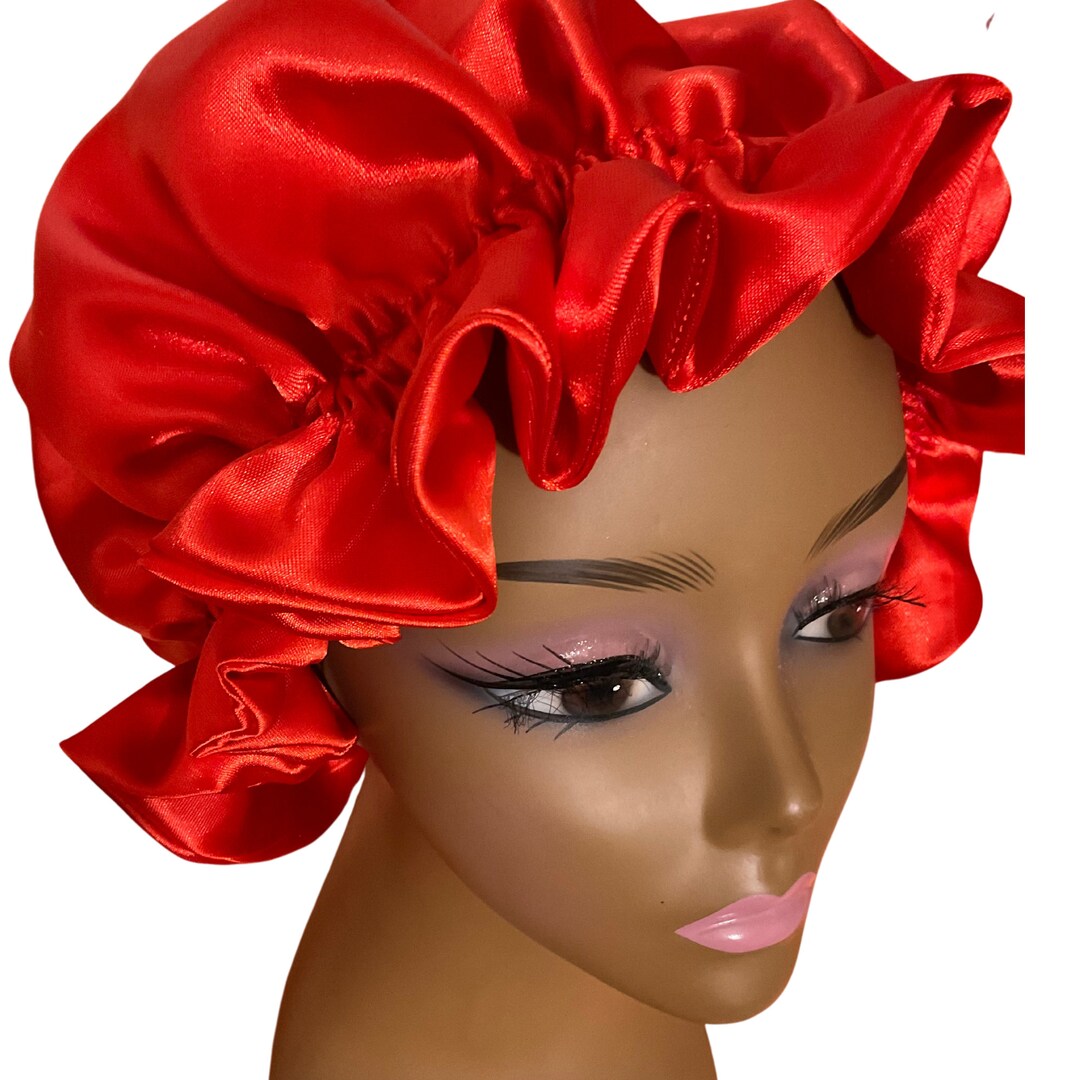 Satin Reversible Hair Bonnet Choose Your Color - Etsy Israel