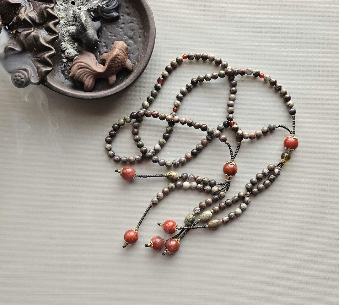 Agate Buddhist Prayer Beads, Mala Beads, Nichiren Gongyo Beads, SGI ...