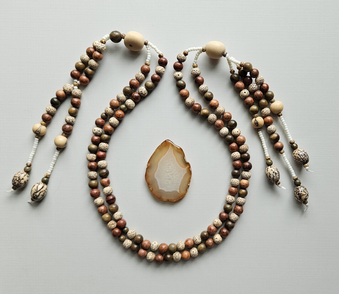 LRG Sandalwood & Seed Buddhist Prayer Beads, SGI Beads, Nichiren Gongyo ...