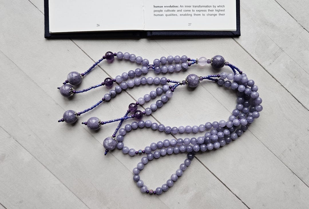 Jade Buddhist Prayer Beads, SGI Beads, Gongyo Beads, Nichiren Juzu, 6mm ...