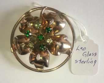 Leo Glass Brooch | Etsy