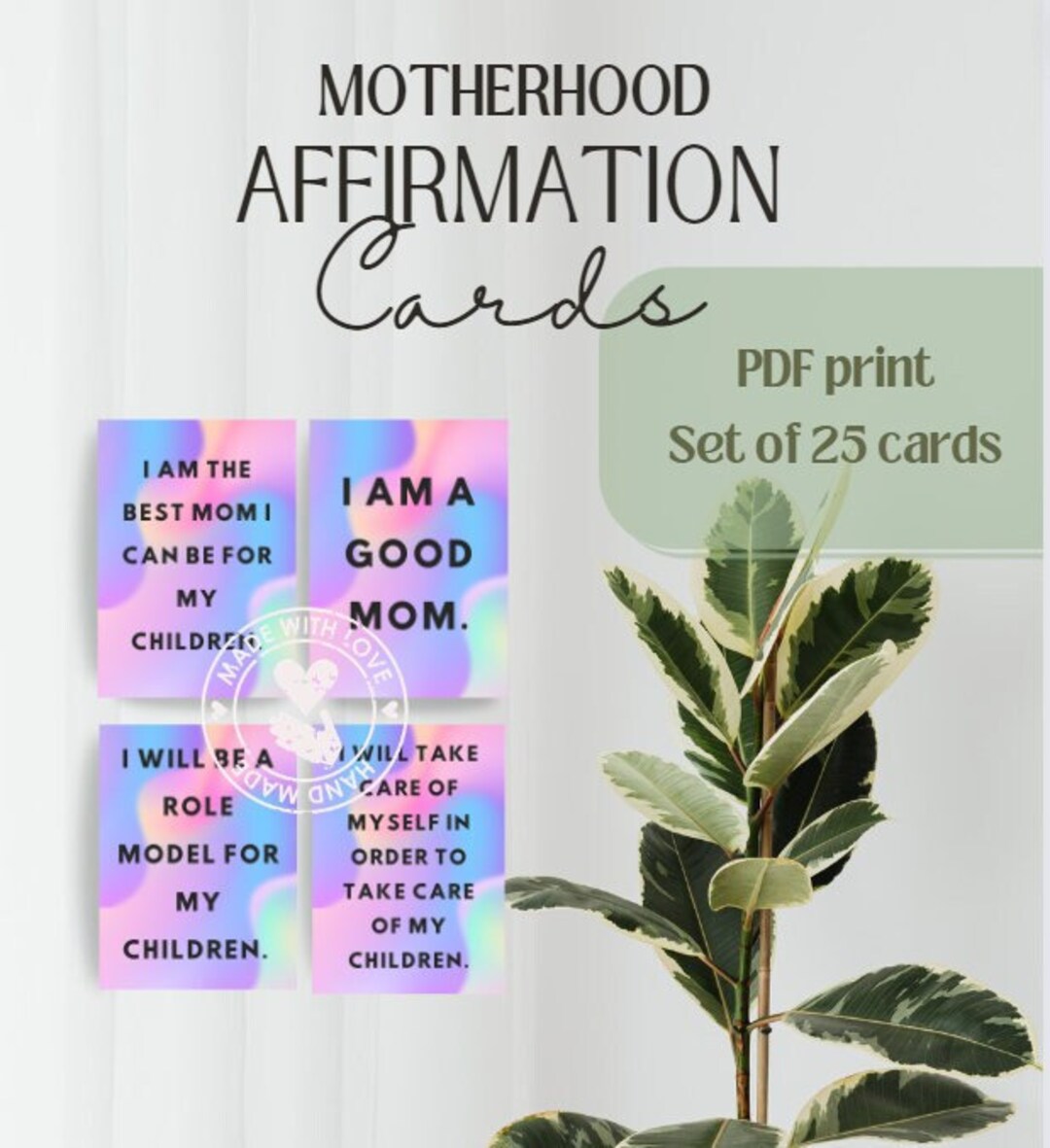Motherhood Affirmation Cards - Printable Affirmation Cards ...