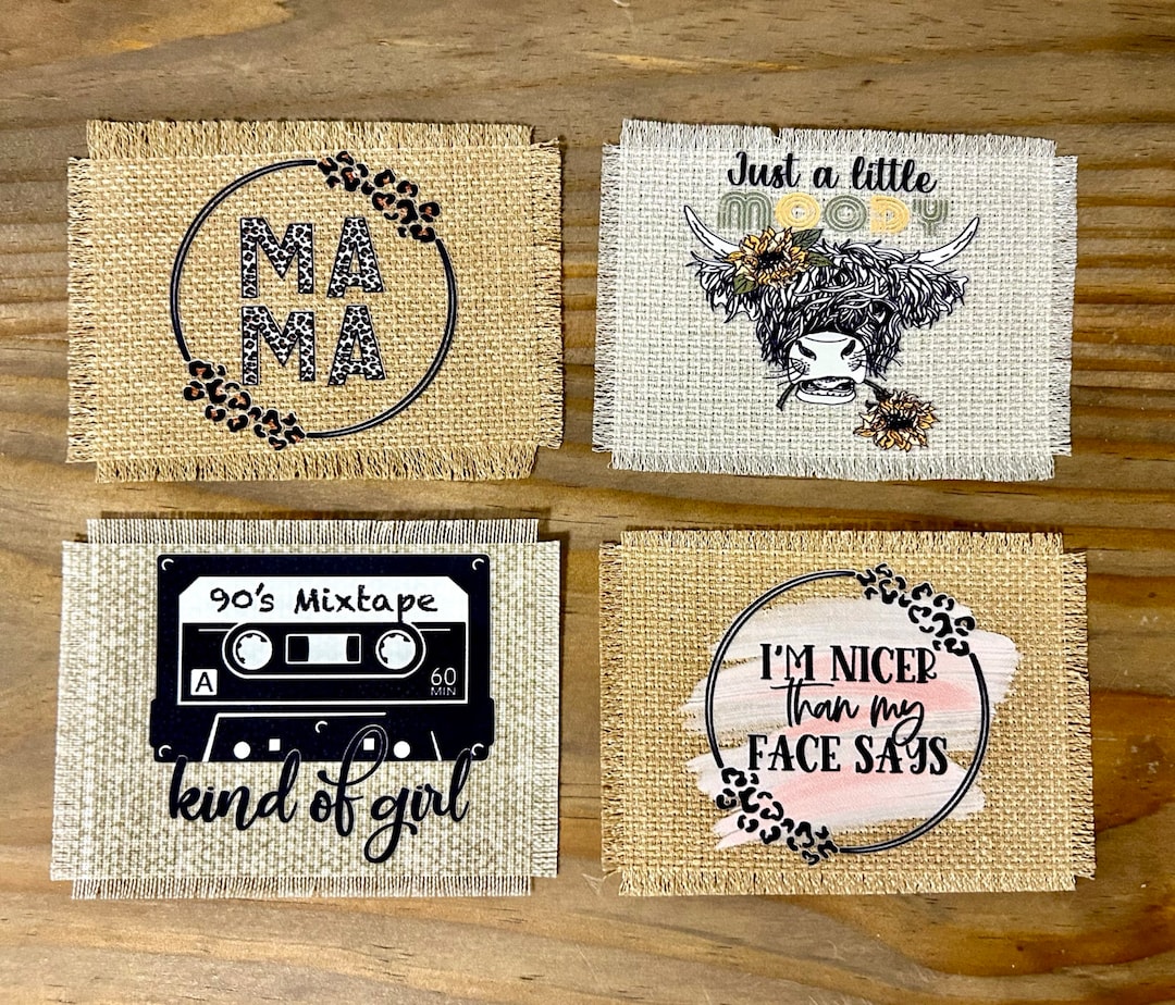 Hat Patch, Trucker Hat Patch, Frayed Edge Patch, Mama, Leopard ...