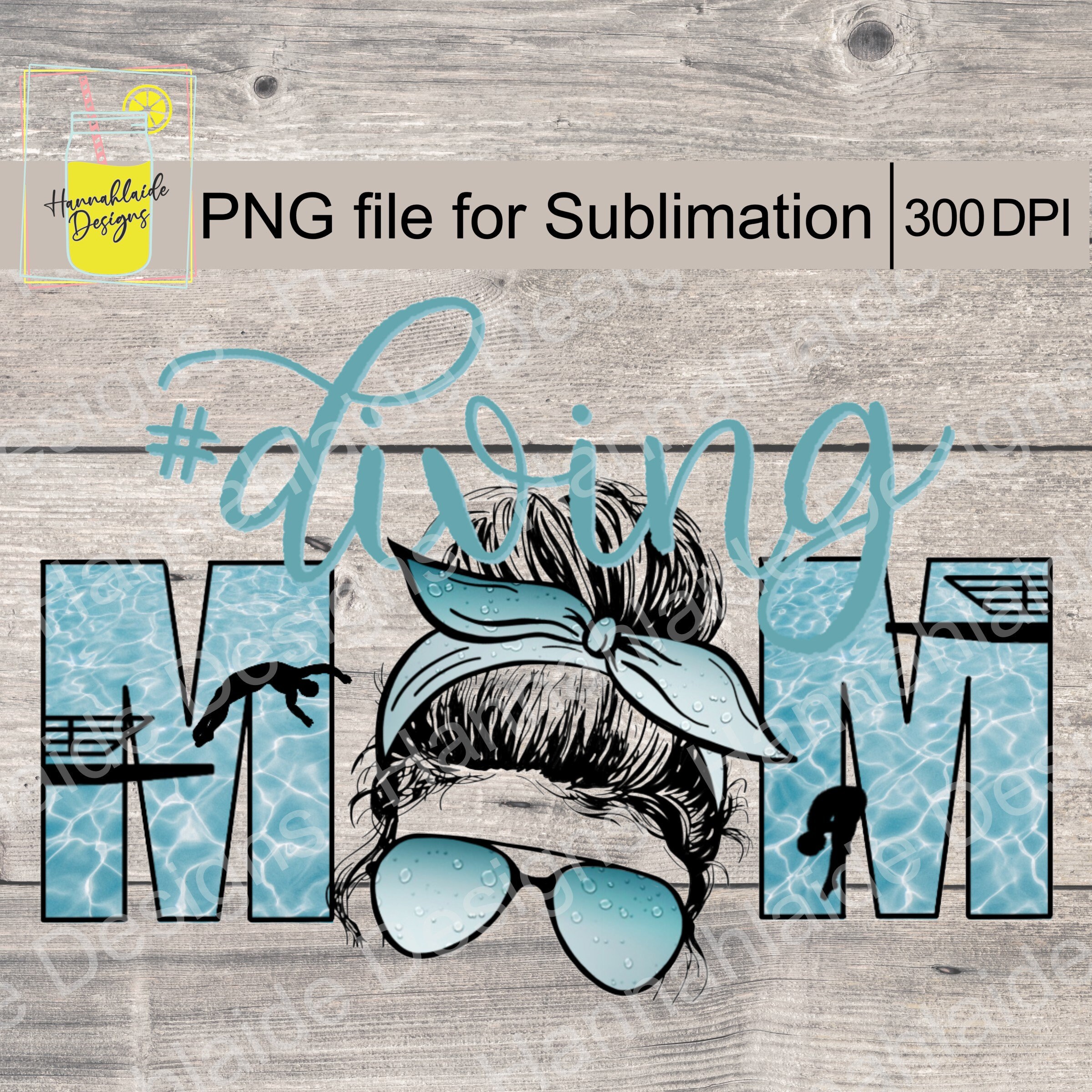 Diving Mom PNG, Sublimation, Print File, Transparent Background, 300 ...