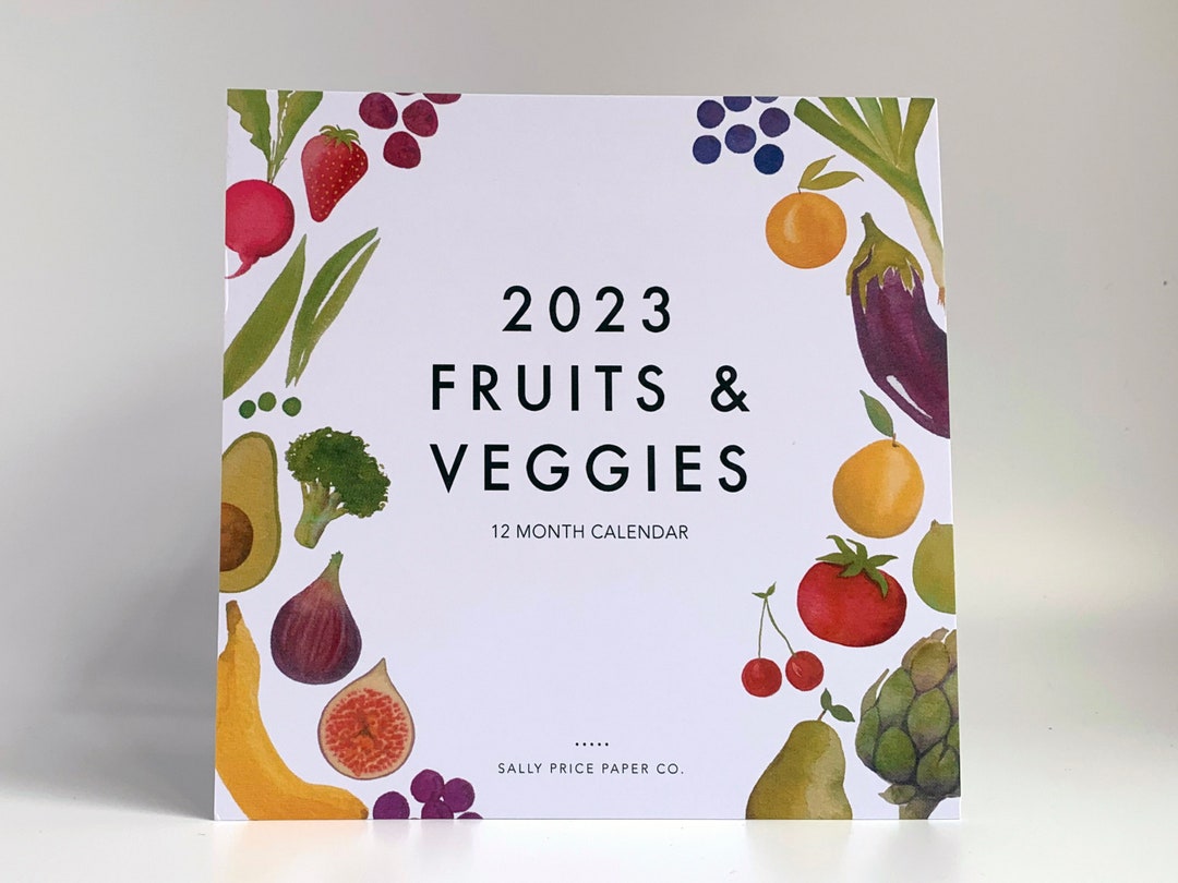 2023 Desk Calendar - Fruits & Veggies - Etsy