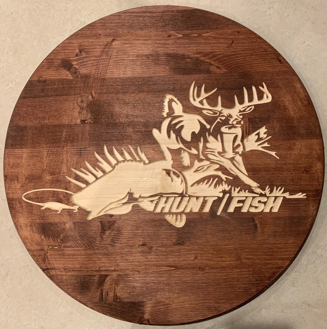 Wooden Hunt/fish Sign - Etsy