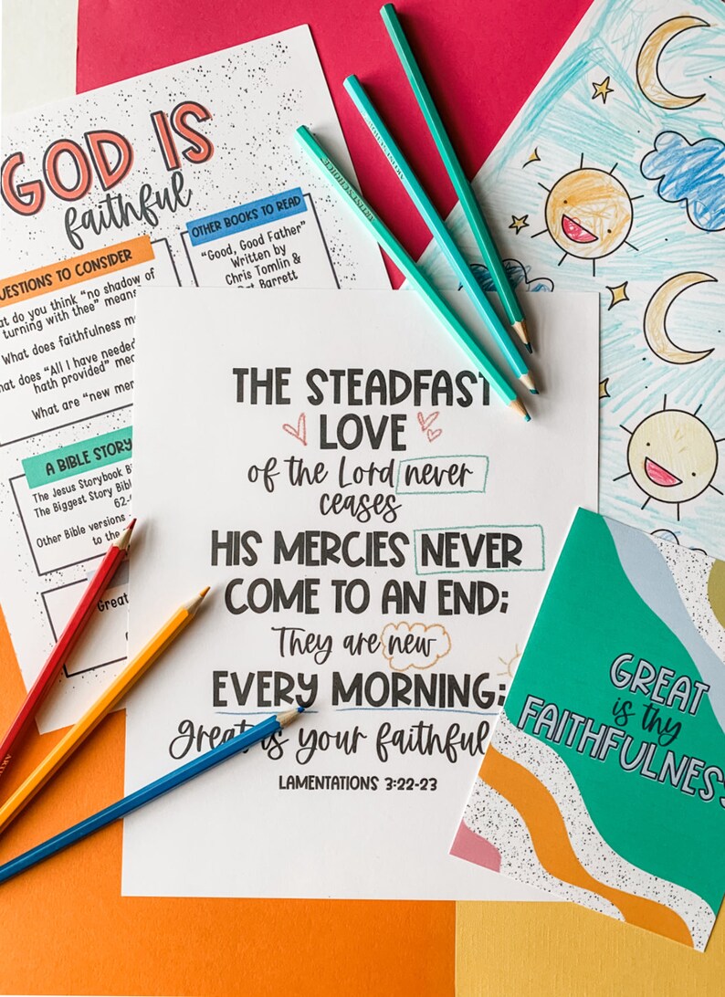 Great is Thy Faithfulness Family Devotional, Sunday School Hymn Lesson ...