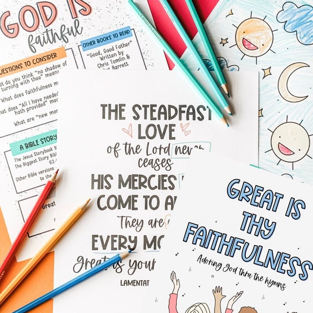 Great is Thy Faithfulness Family Devotional, Sunday School Hymn Lesson ...