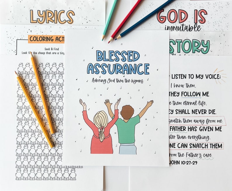 Blessed Assurance Family Bible Study, Sunday School Hymn Lesson ...