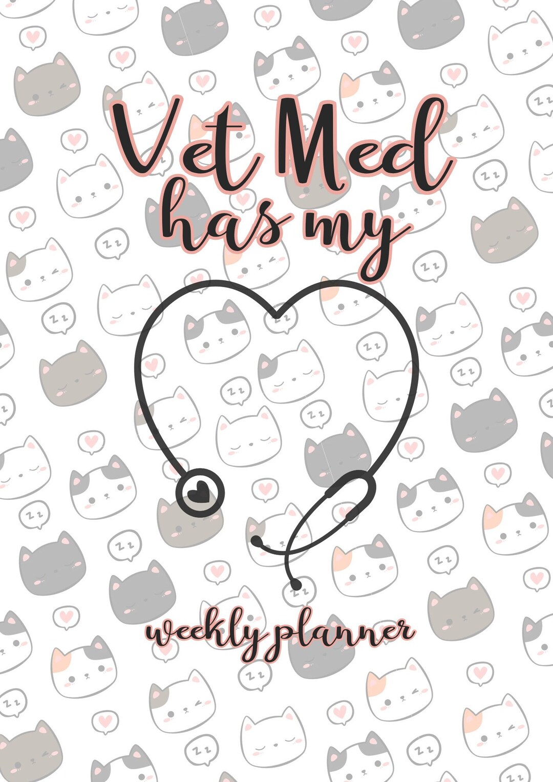 Cute Cat Weekly Planner Pages - Etsy