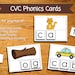 CVC Printable Phonics Cards, Phonics Flash Cards, Beginning Letter ...