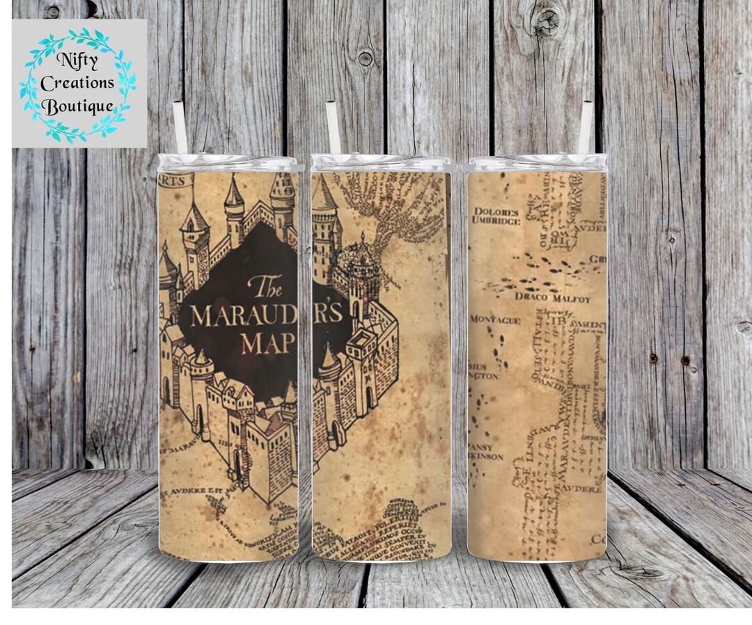 Marauders Map Harry Potter Movie Sublimation Tumbler Stainless - Etsy ...