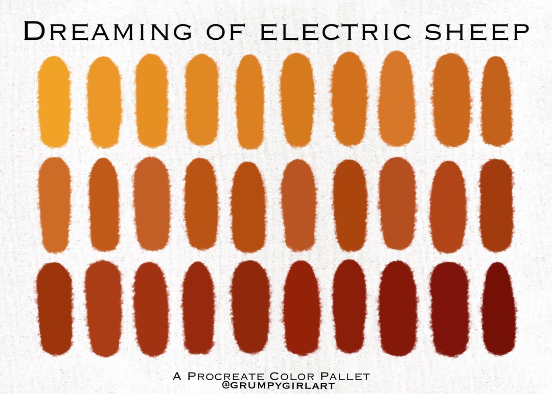 Dreaming of Electric Sheep Color Palette Procreate Swatches Digital ...