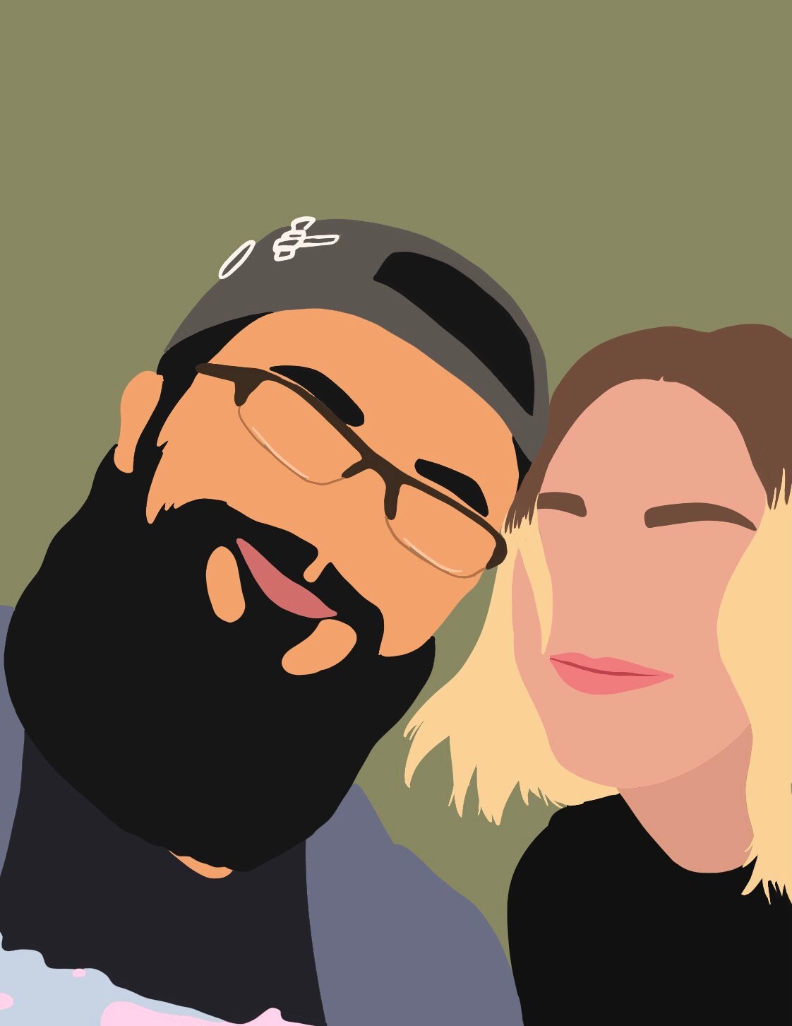 Custom Digital Faceless Portraits Minimalist Illustration Etsy