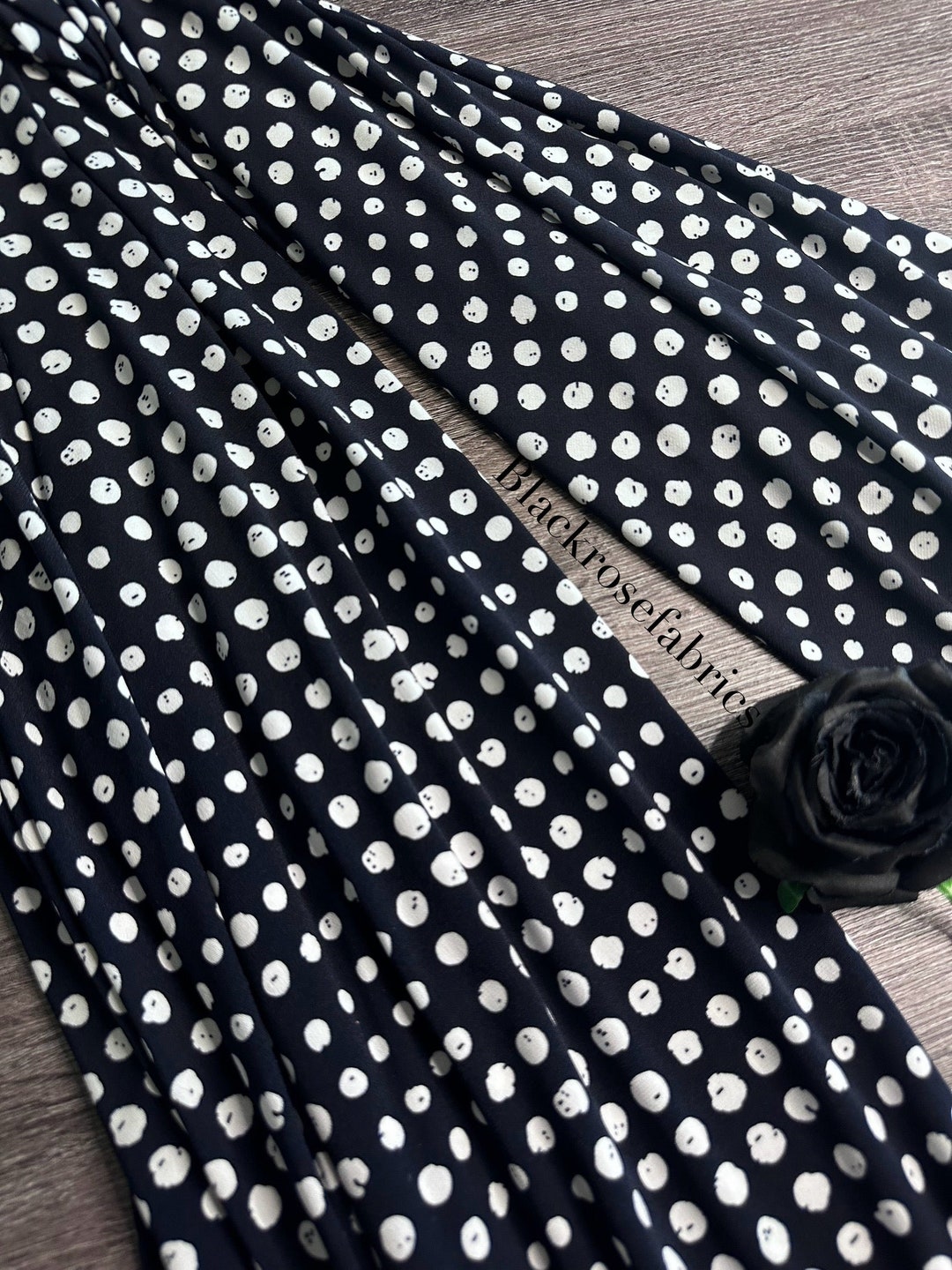 ITY: 2.25 YD CUT Remnant Dark Navy Odd Dots - Etsy