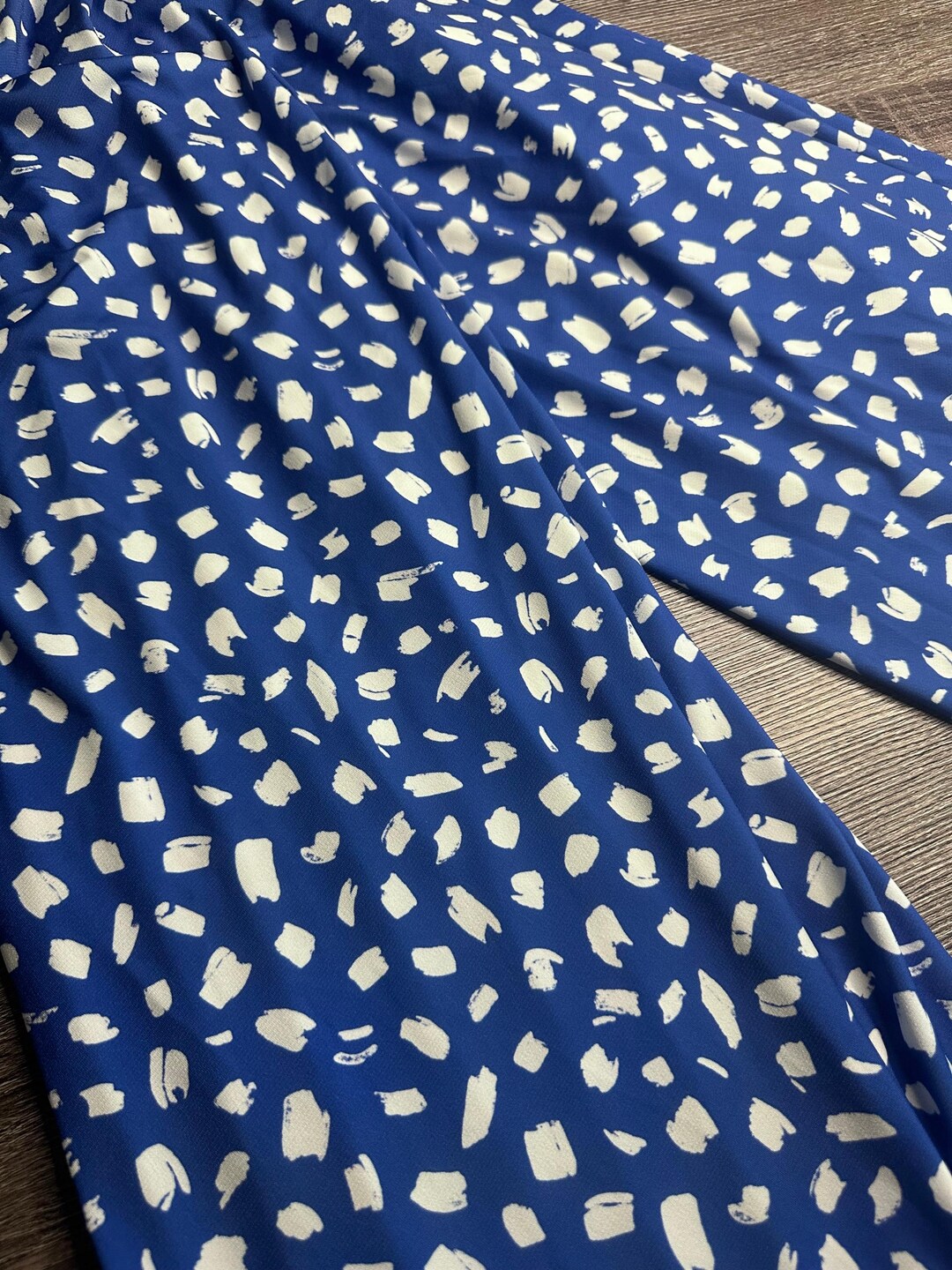 ITY: 3.5 YD CUT Remnant Blue White Marks - Etsy