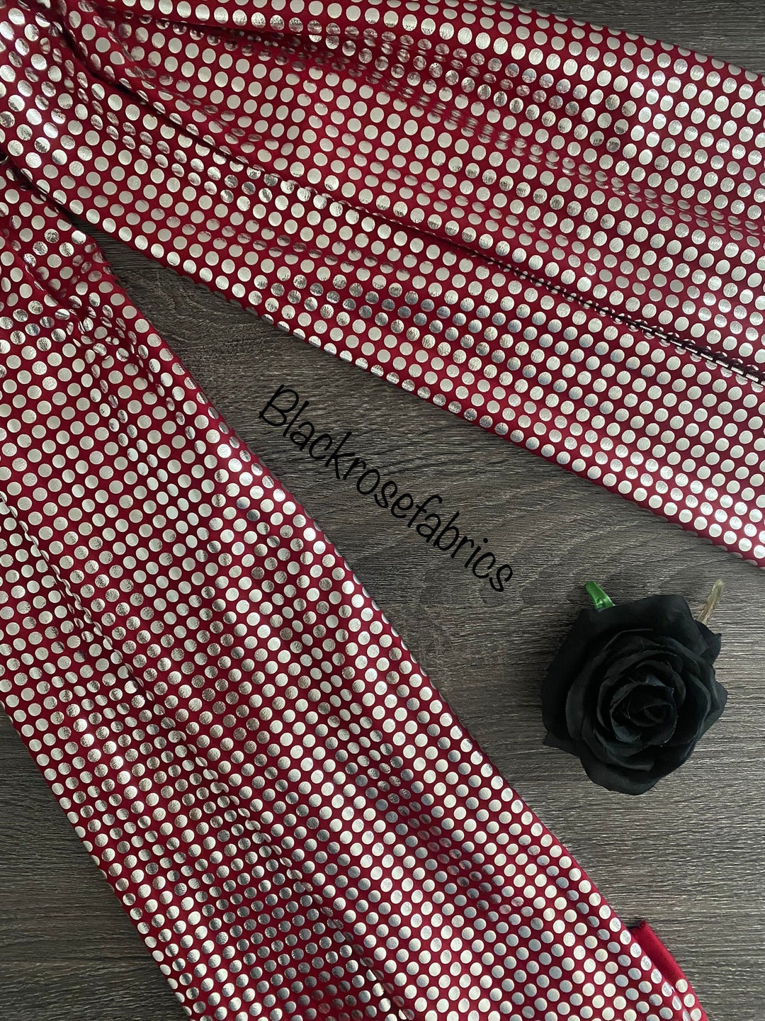 Red Disco Pattern 4.5 YD CUT REMNANT: Poly Spandex Hologram Circles - Etsy