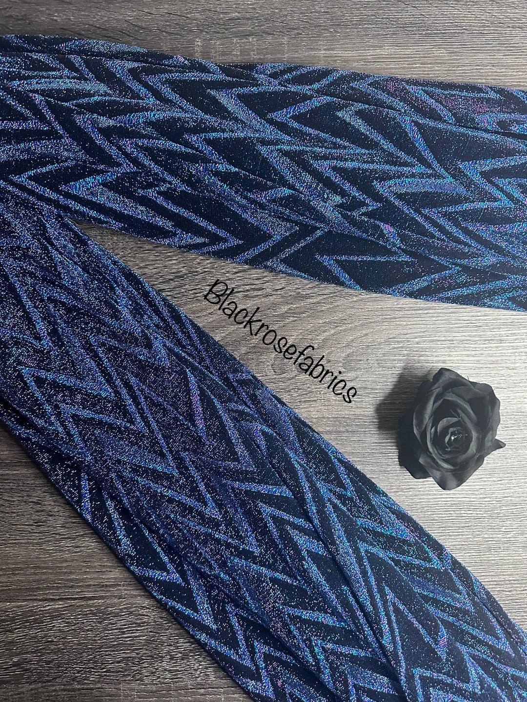 Poly Spandex: Zig Zag Glitter - Etsy