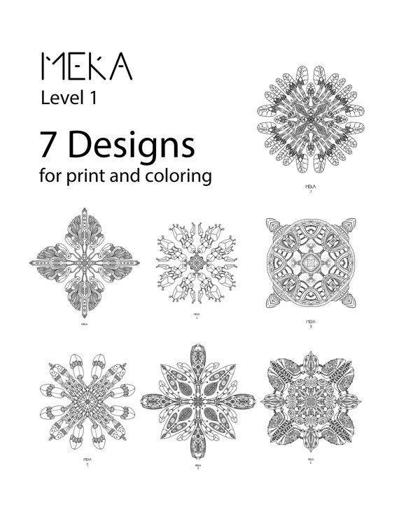 MEKA Coloring Book Level 1 - Etsy