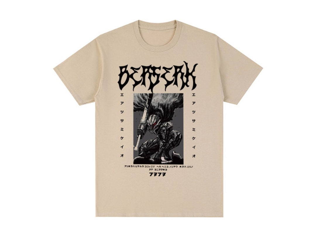 Berserk Guts Gatsu Anime Manga Harajuku T-shirt - Etsy