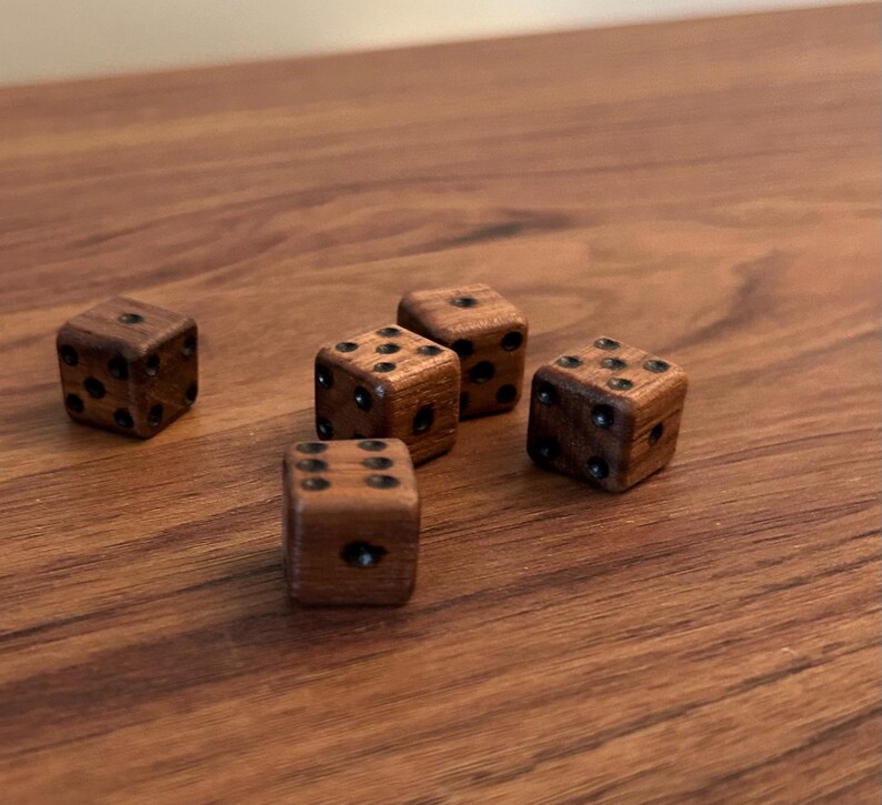Solid Wood Dice Set - Etsy