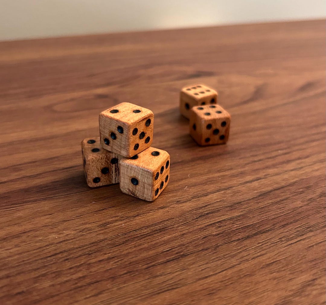 Solid Wood Dice Set - Etsy