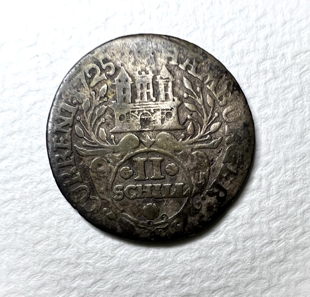 1725 Germany Hamburg 2 Schilling Silver - Etsy