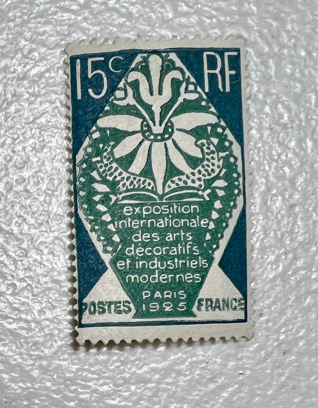 France 1925 International Modern Art Exhibition 15 C Stamp - Etsy