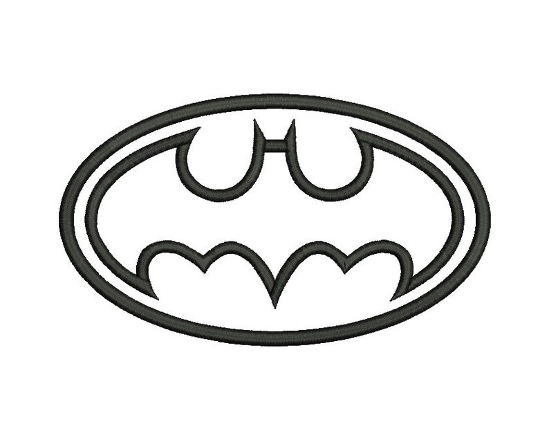 Batman Applique Design 4 SIZES | Etsy