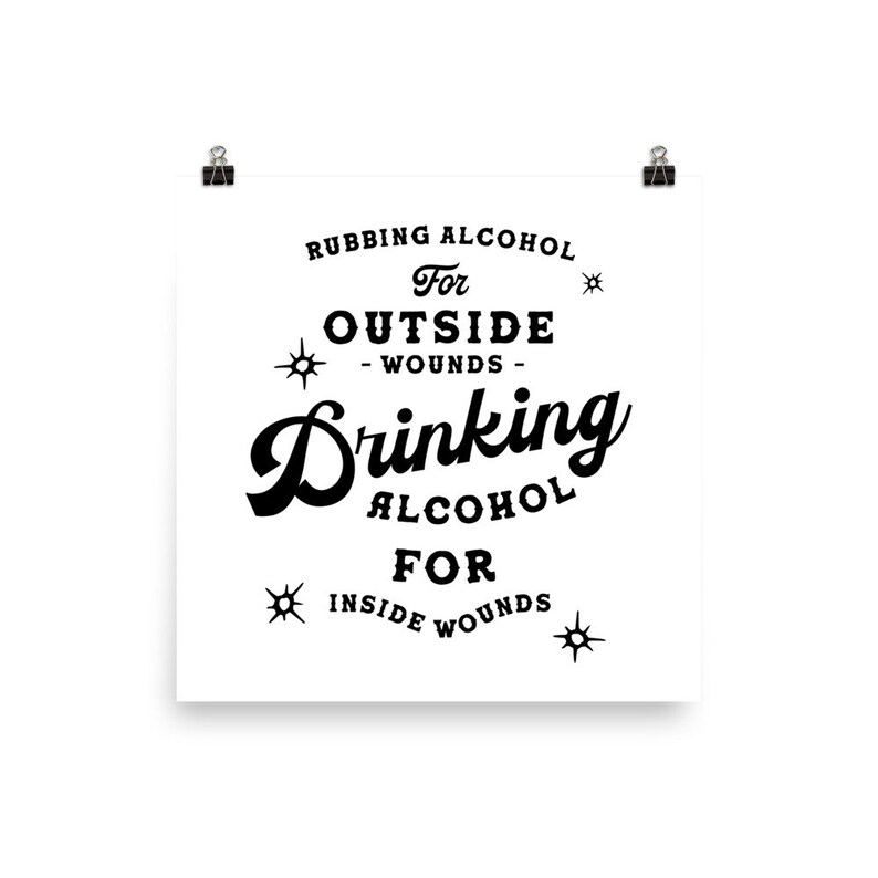 Nick Miller Quote Poster: Drinking Alcohol for Inside Wounds Art Print ...