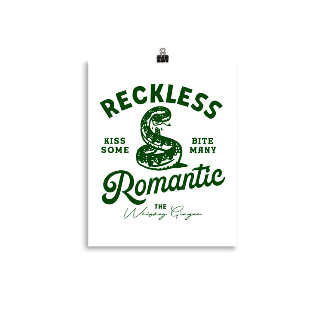 Reckless Romantic Rattlesnake Poster: Funny Snake Lover Art - Etsy