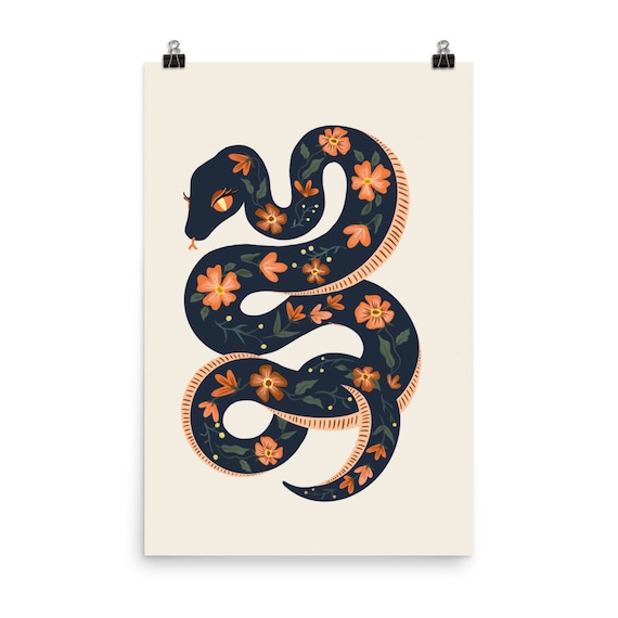 Cute & Colorful She Snake Poster - Etsy