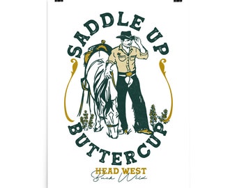 Saddle up Poster - Etsy