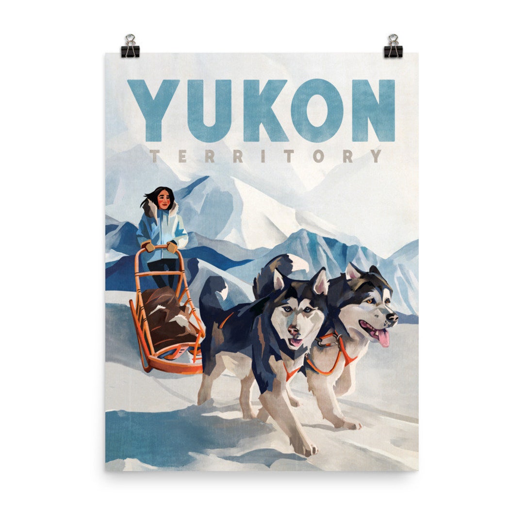Yukon Territory Canada Poster. Vintage Travel Art Print of Native Woman ...