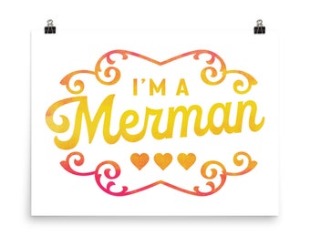 Merman Poster Art - Etsy