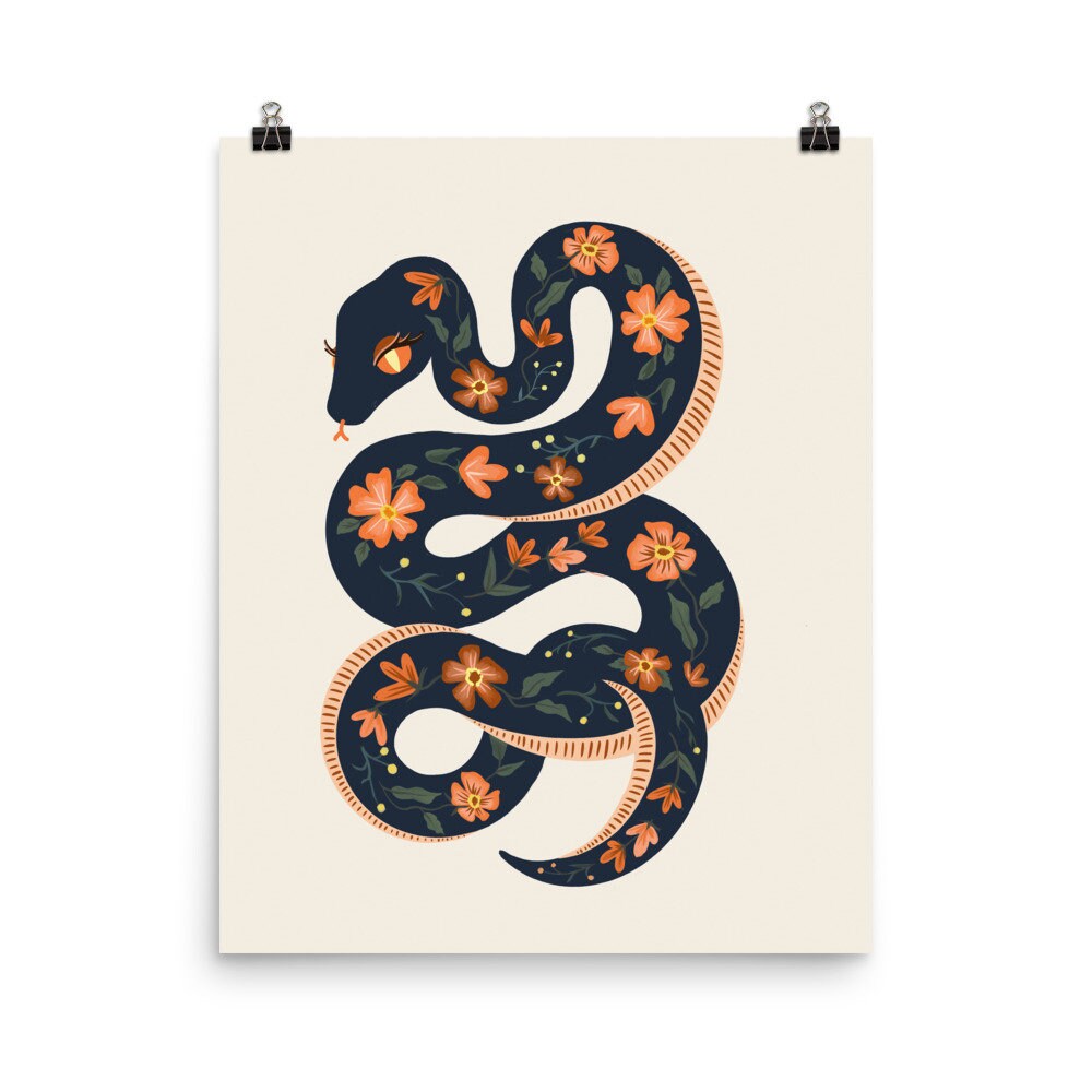 Cute & Colorful She Snake Poster - Etsy